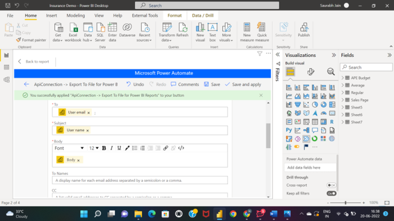 How to Export Power BI Dashboards using Power Automate
